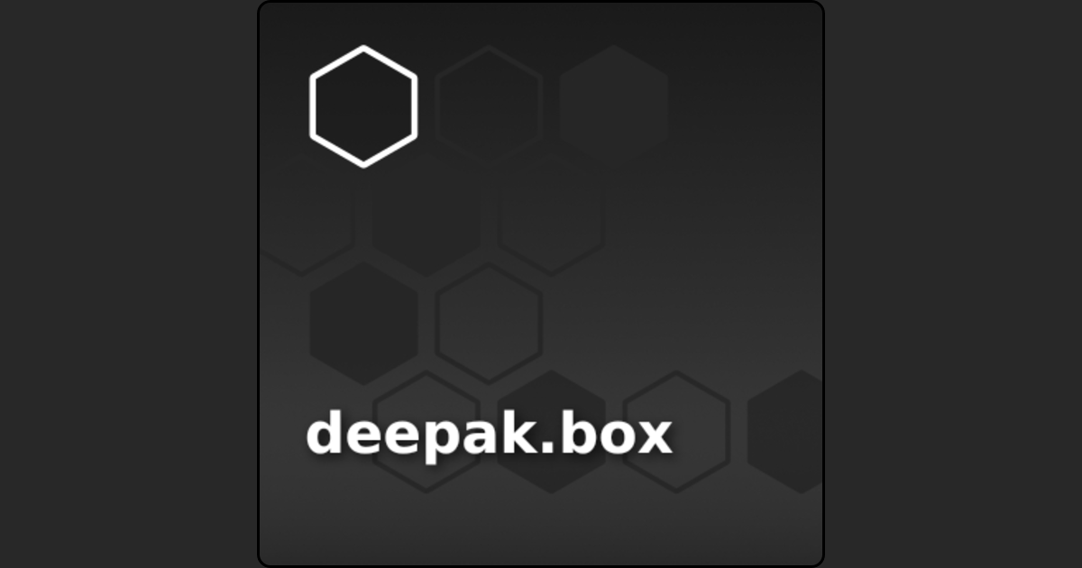 deepak.box - Profile | .box